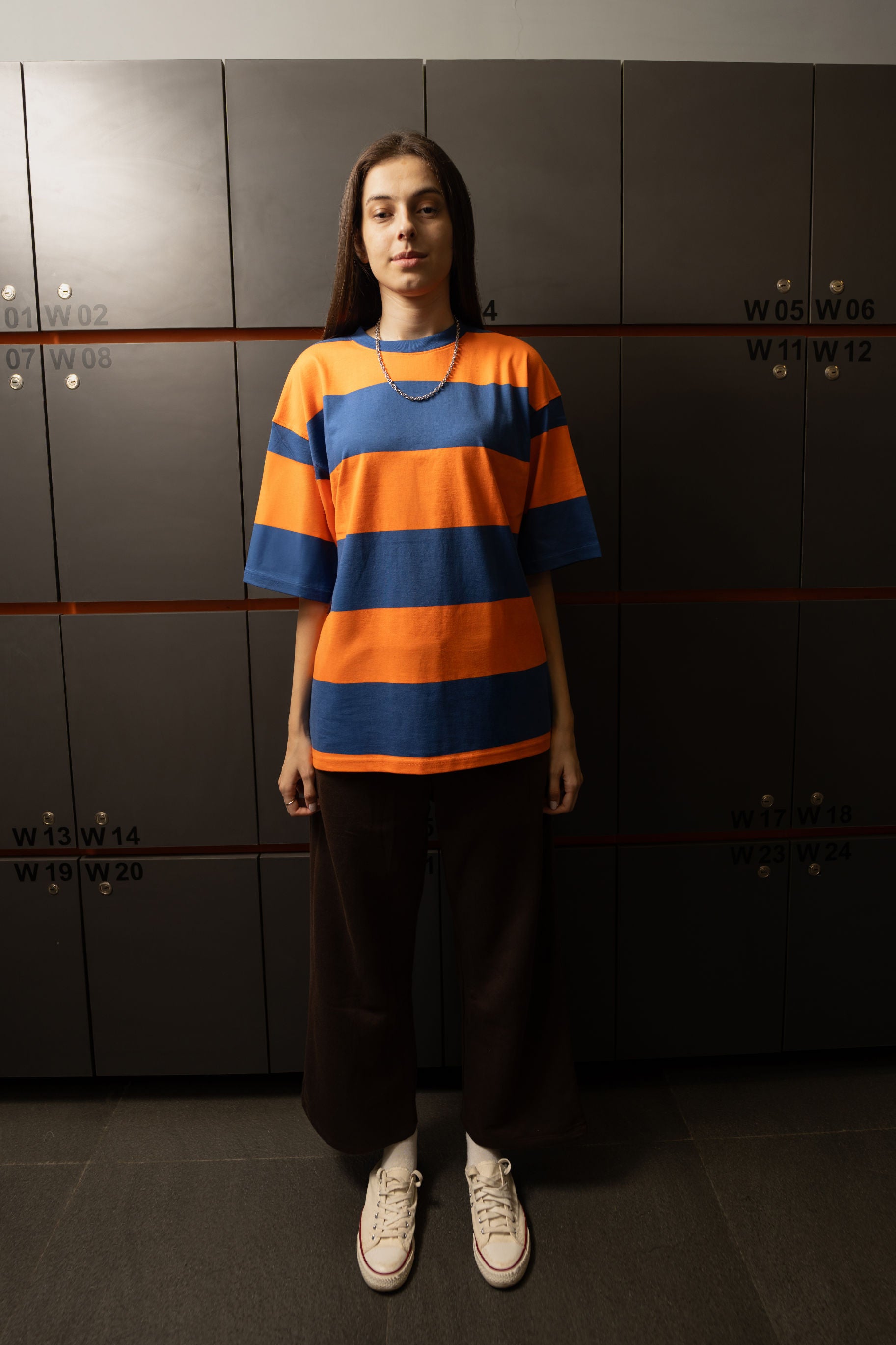 Orange and Blue Classic Wide Stripe Tee – Crayyheads